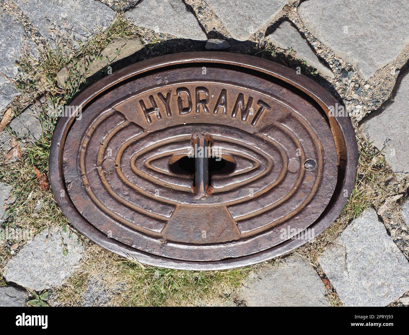 detail of hydrant manhole in the street Stock Photo - Alamy