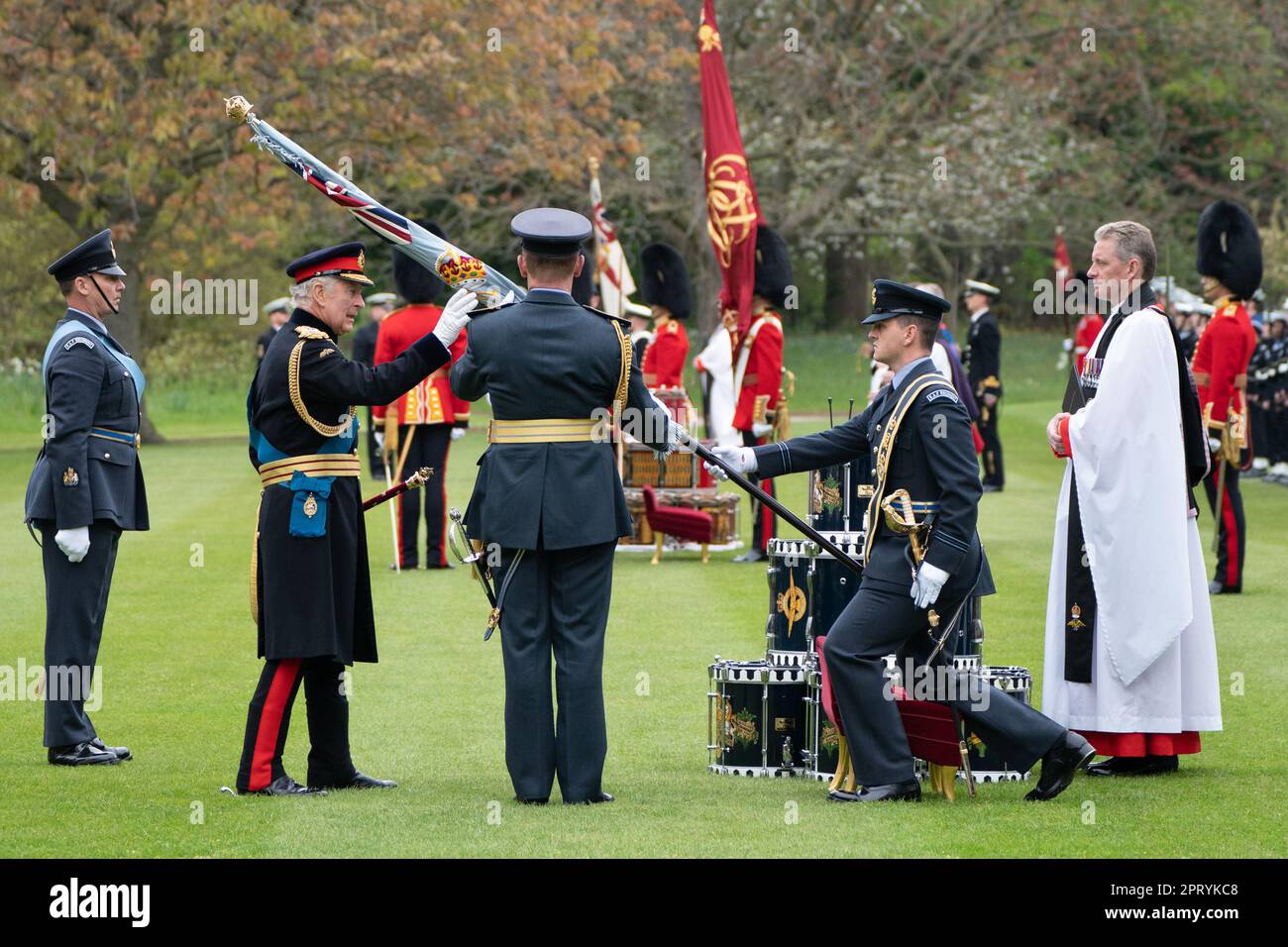King Charles III presents new Standards and Colours to The King's ...