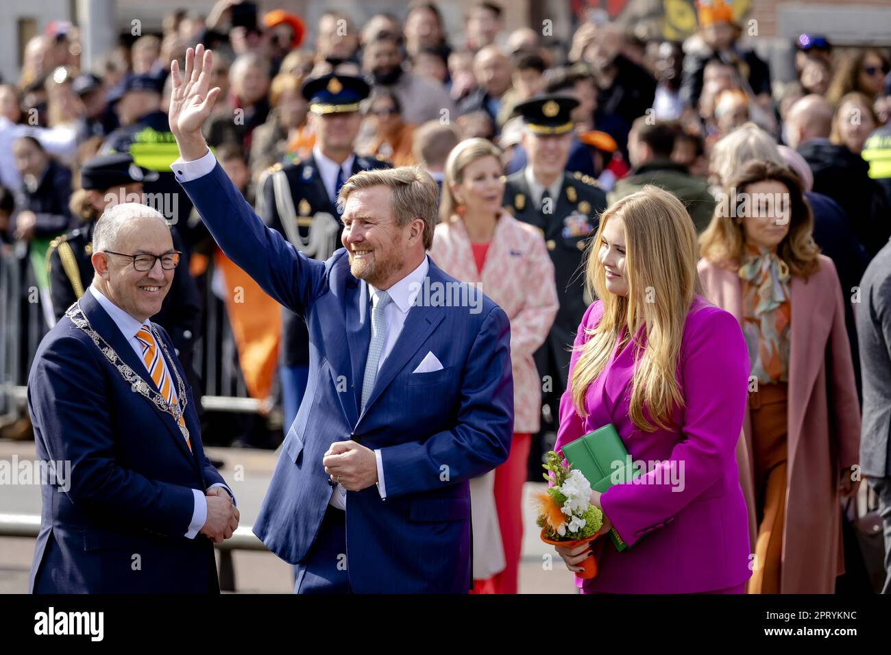 ROTTERDAM - King Willem-Alexander and Princess Amalia during the ...