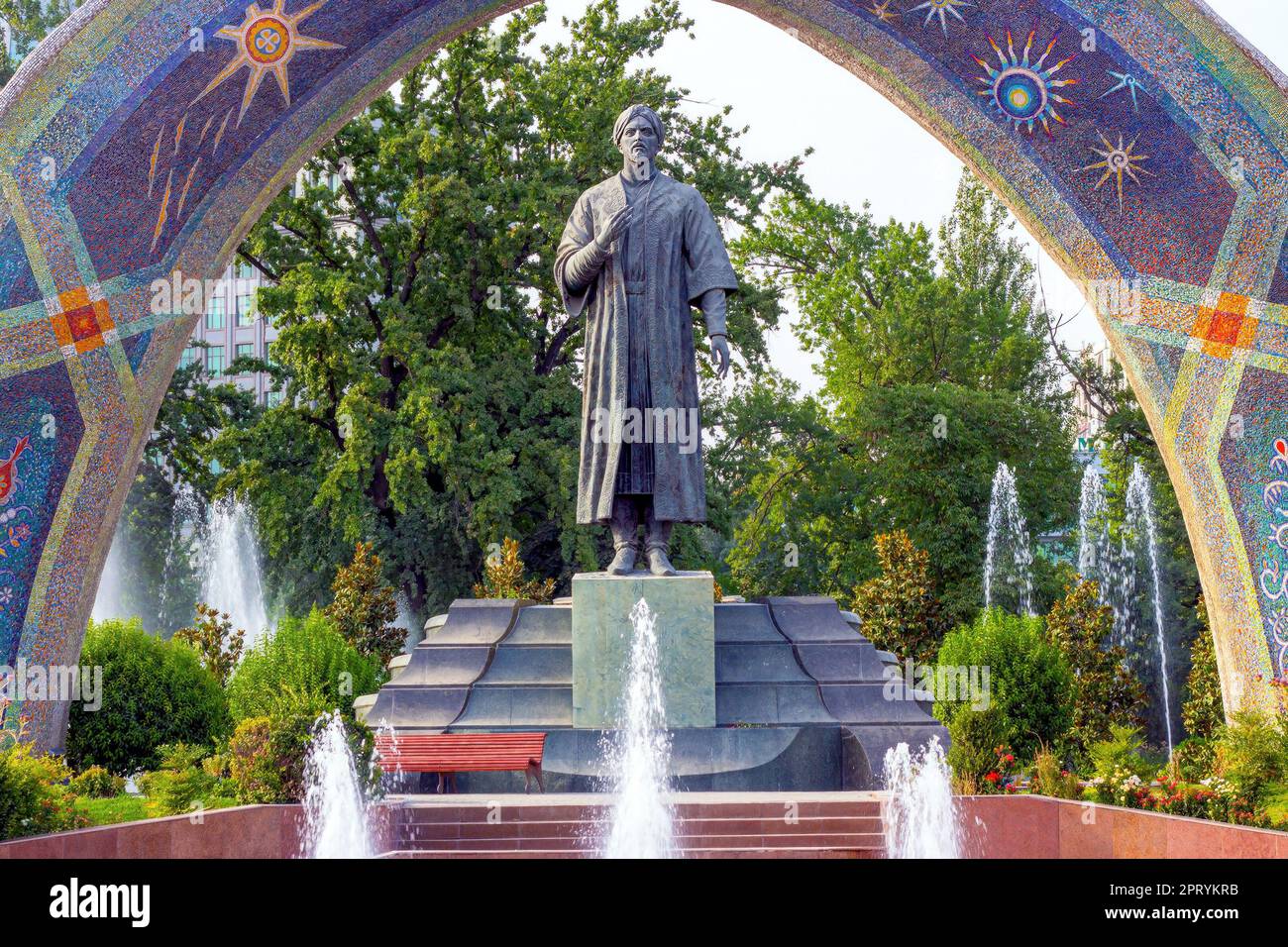 Dushanbe Tajikistan July 28 2022 The Statue Of Rudaki A Persian