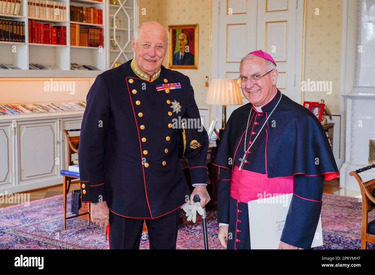 Oslo 20230427.King Harald receives the Vatican's new apostolic nuncio ...
