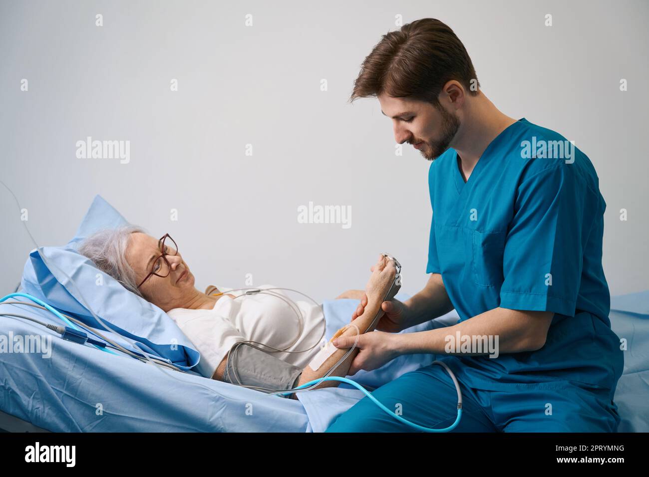 Patient is being treated in the cardiology department Stock Photo - Alamy