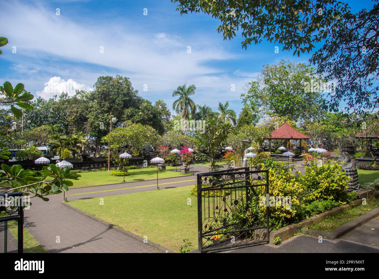 On the grounds of "Goa Lawah" Temple Stock Photo - Alamy