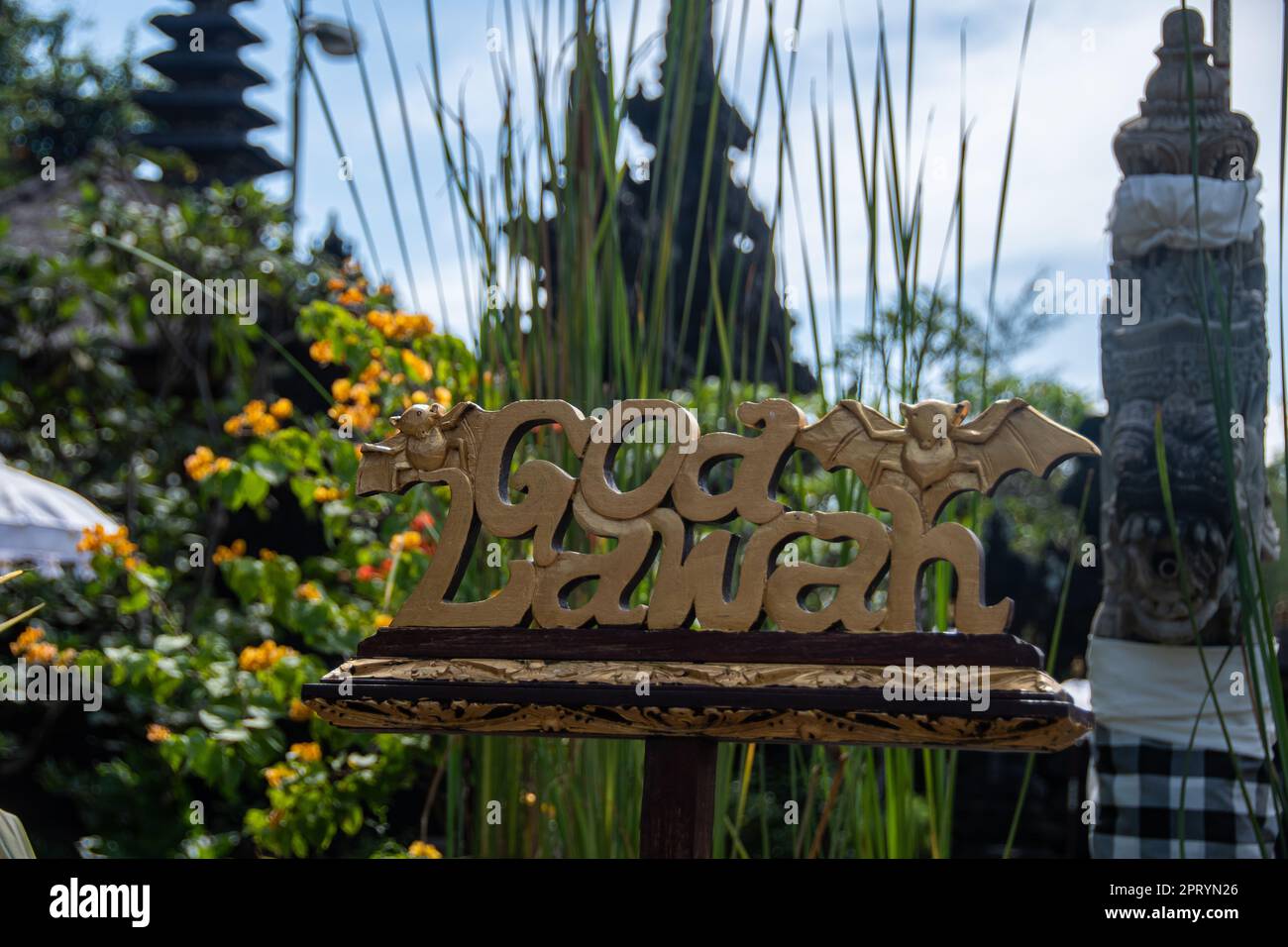 On the grounds of "Goa Lawah" Temple Stock Photo - Alamy