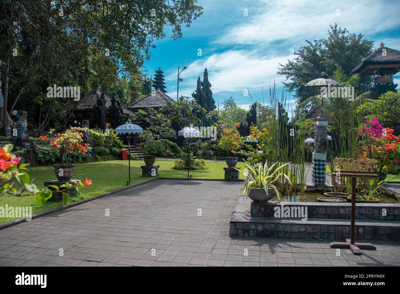 On the grounds of "Goa Lawah" Temple Stock Photo - Alamy