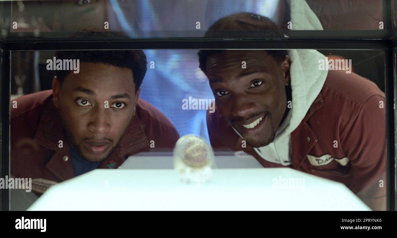 House Party 2023 Tosin Cole & Jacob Latimore Stock Photo - Alamy