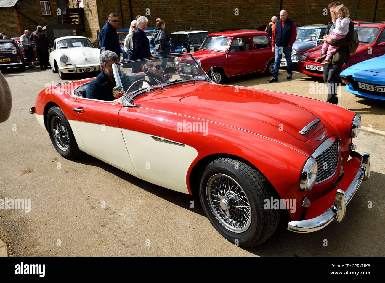 Austin Healey 3000 Sports Car arriving at Hook Norton Brewery England ...