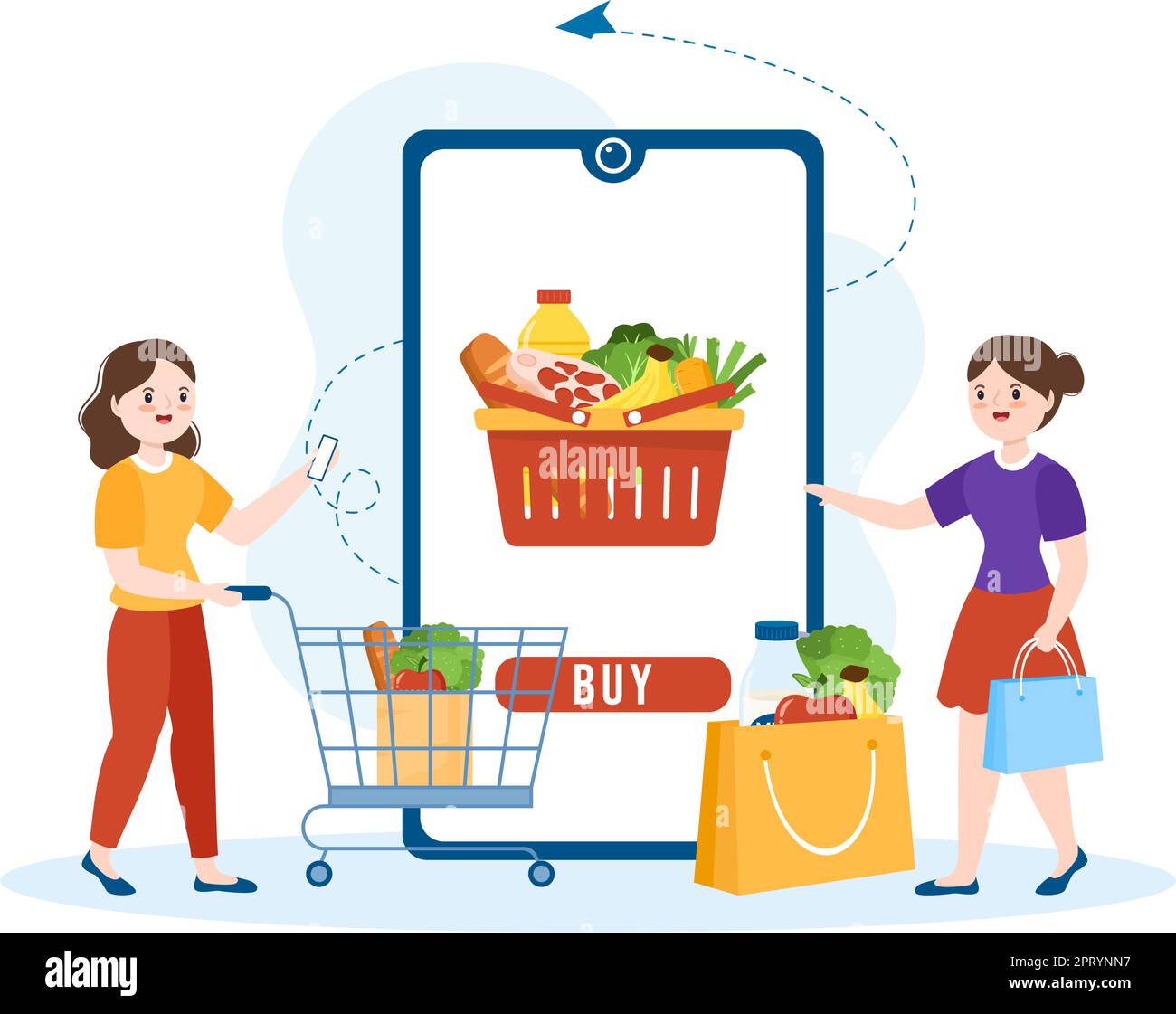 Online Grocery Store or Supermarket to Order Daily Necessities or Food ...