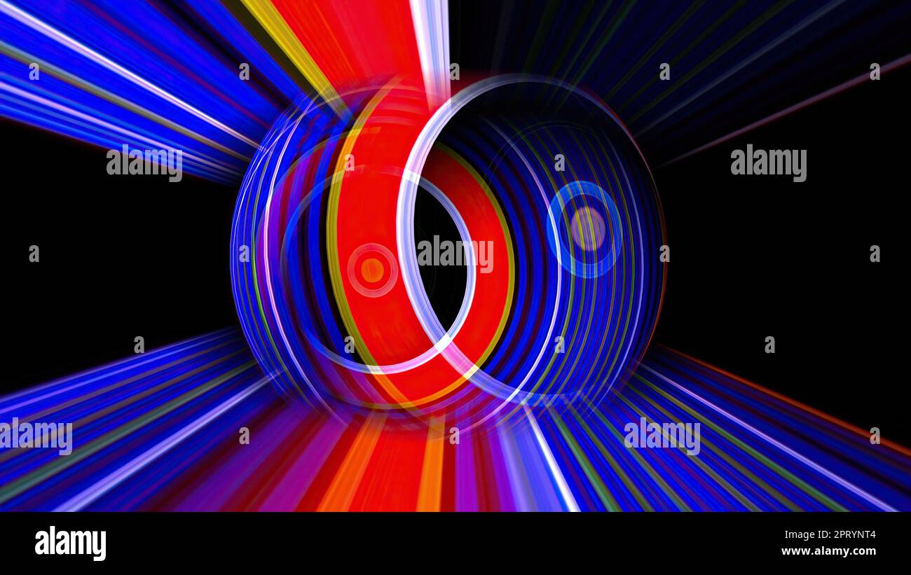 Colorful sphere with light rays Stock Photo - Alamy