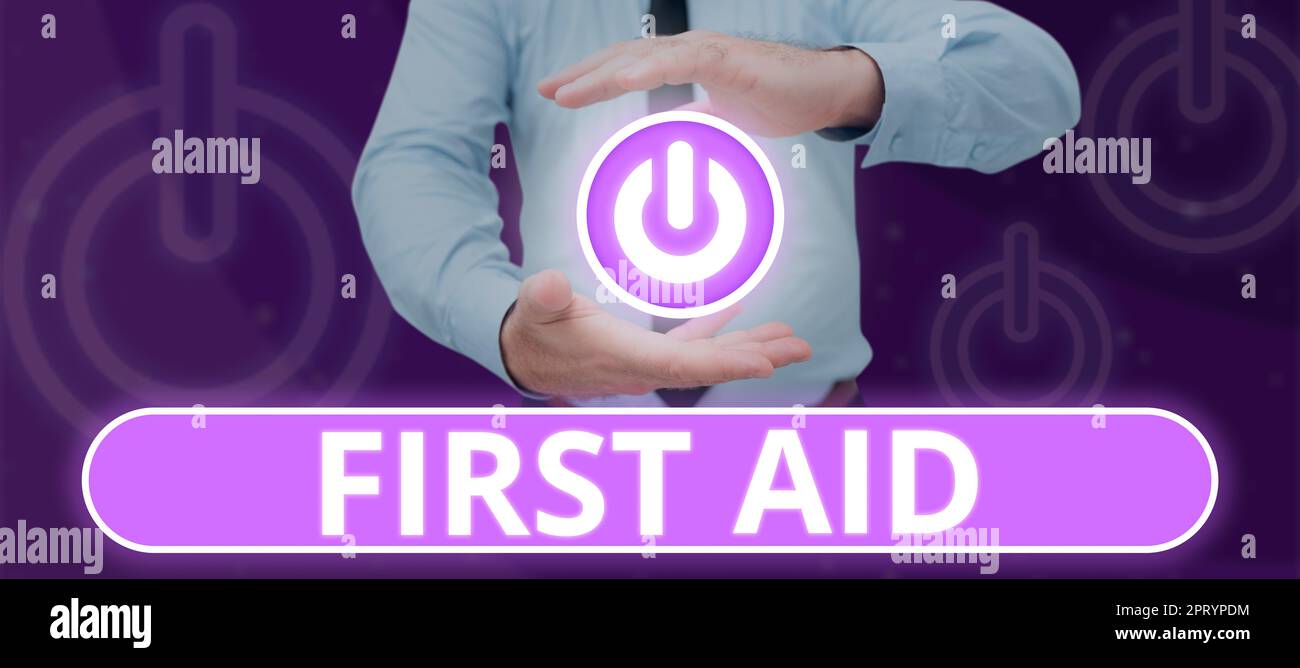 Conceptual display First Aid, Business concept Practise of healing ...
