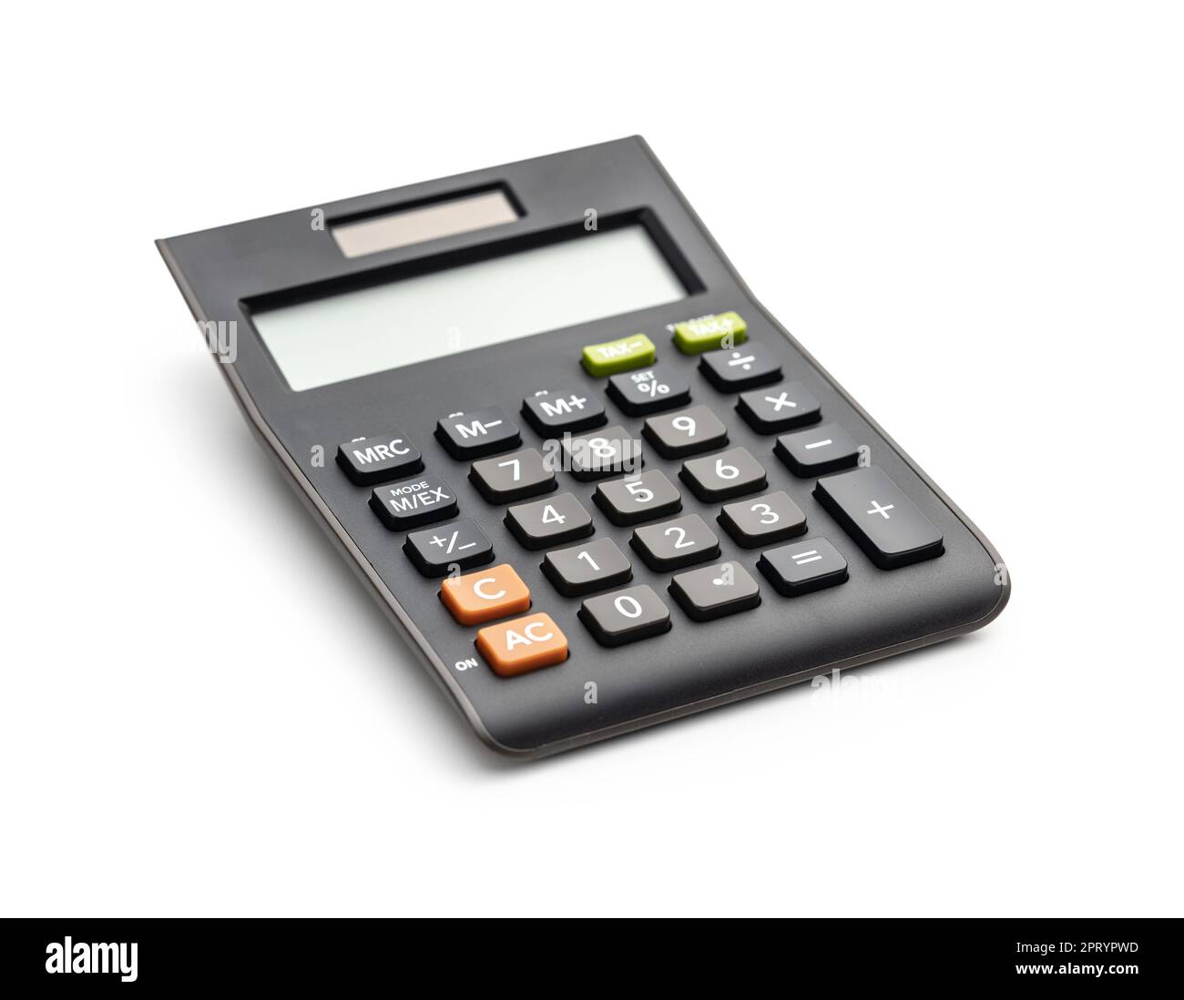 Basic calculator isolated on the white background Stock Photo - Alamy