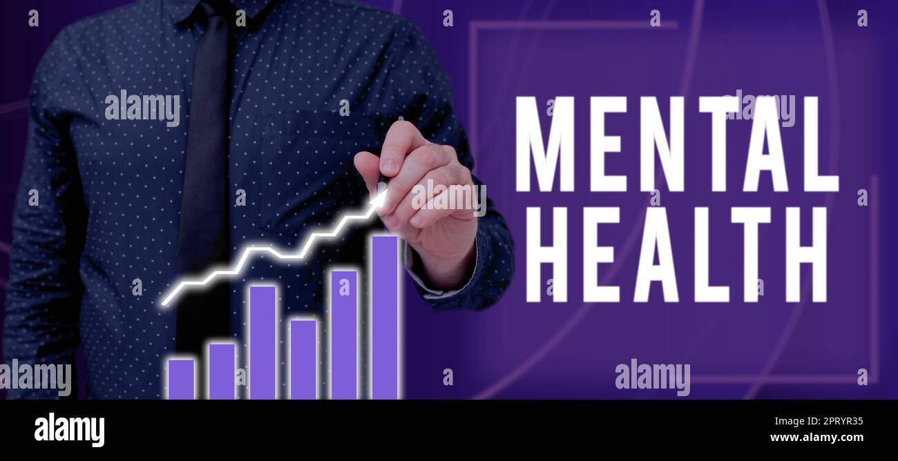 Text sign showing Mental Health, Business idea state of the emotional ...