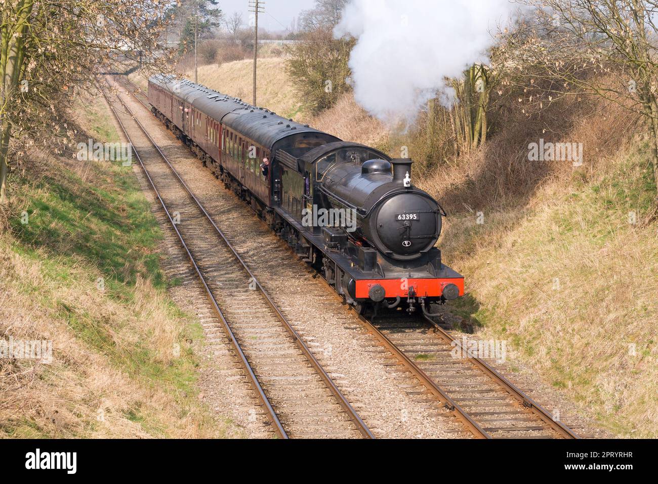 A steam locomotive on the Great Central Railway Stock Photo - Alamy