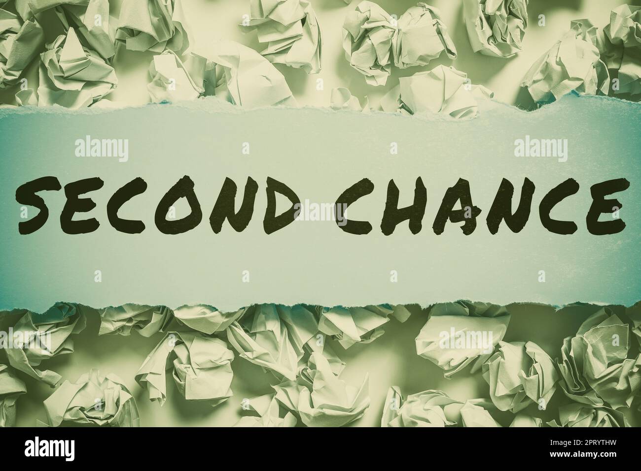 Sign displaying Second Chance, Business idea the opportunity given to ...