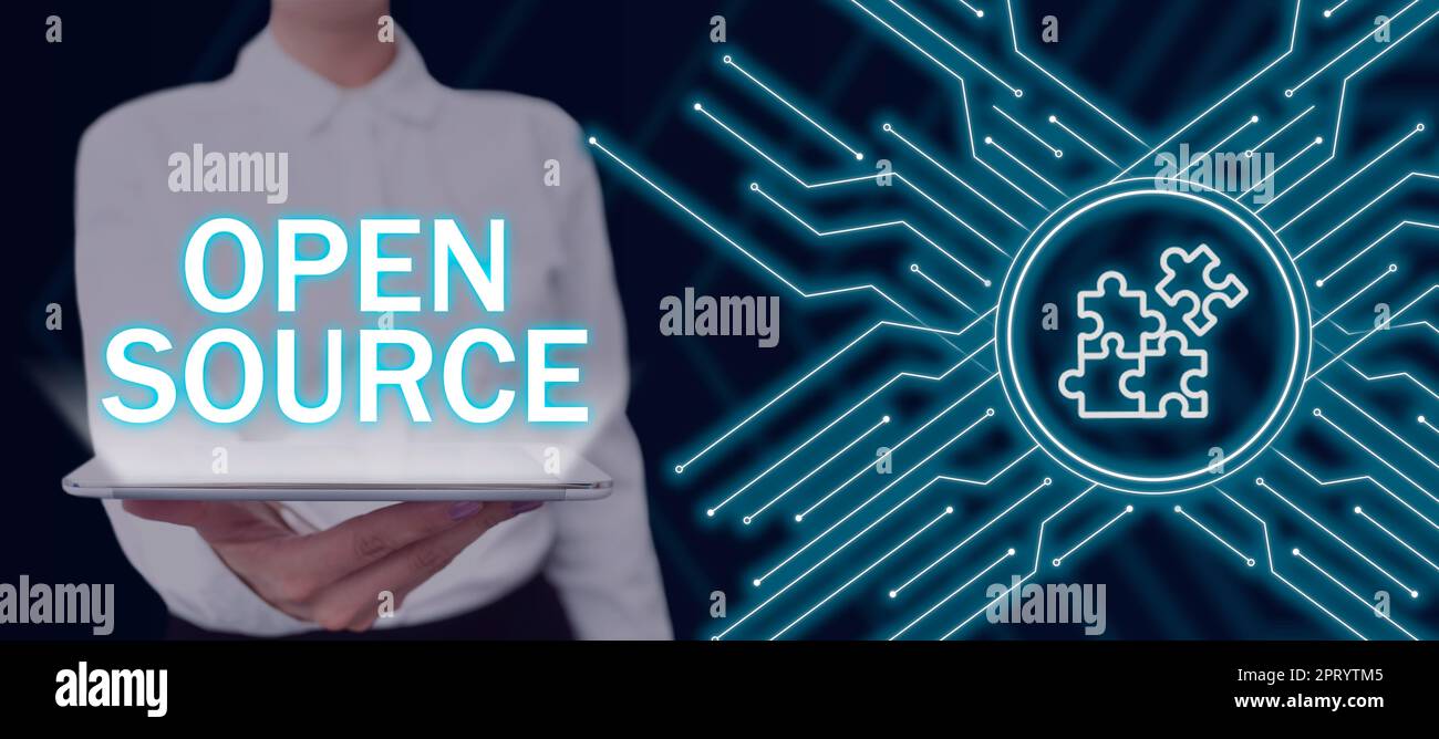 Inspiration showing sign Open Source, Conceptual photo contains the source code that can be ...