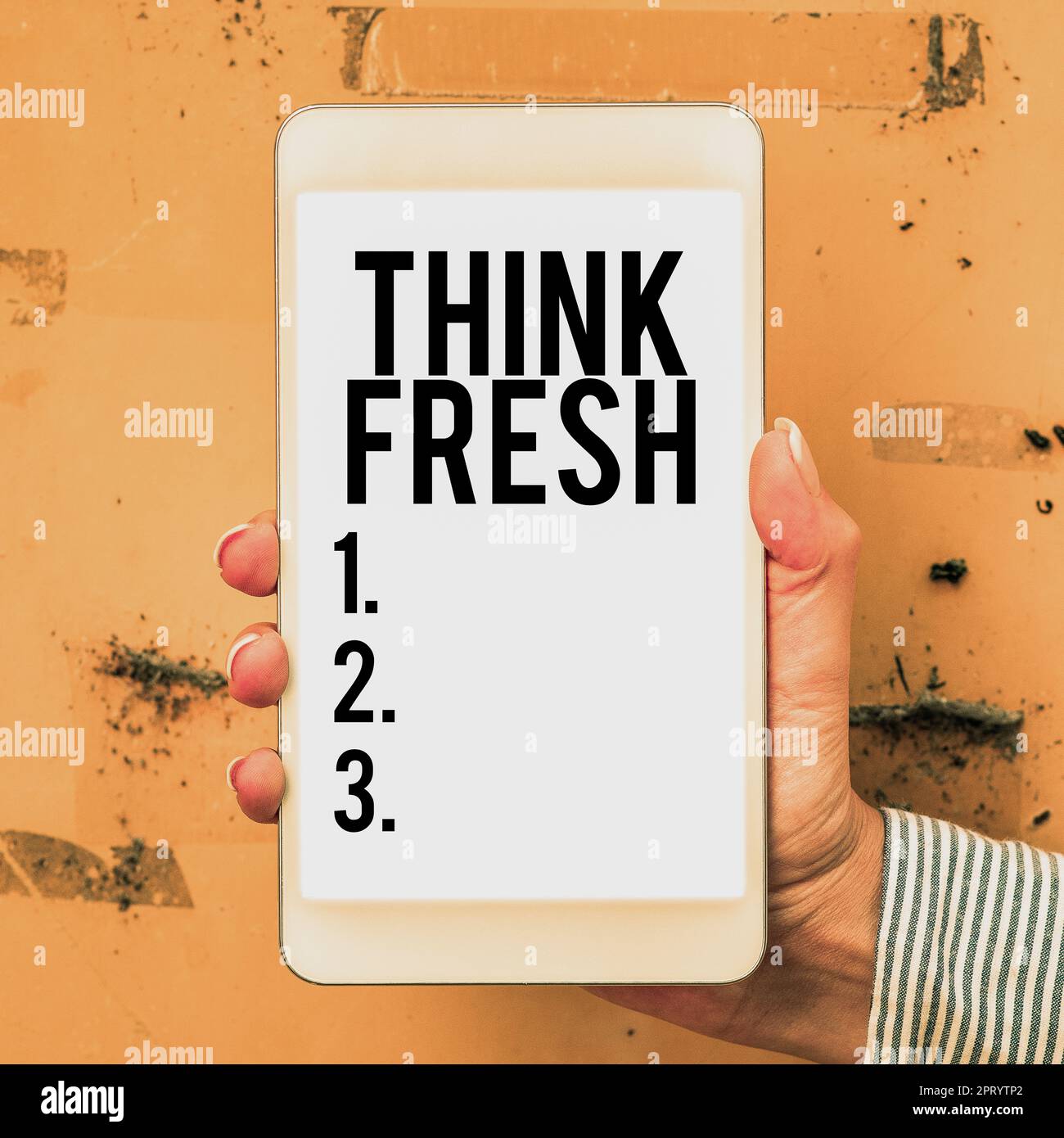Text sign showing Think Fresh, Internet Concept a new perspective of ...