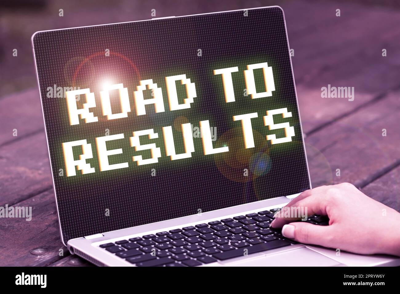 Sign displaying Road To Results, Concept meaning Business direction ...