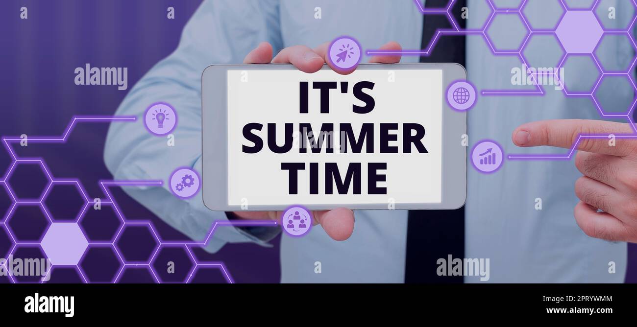 Hand writing sign It S Summer Time, Concept meaning season for fun and ...
