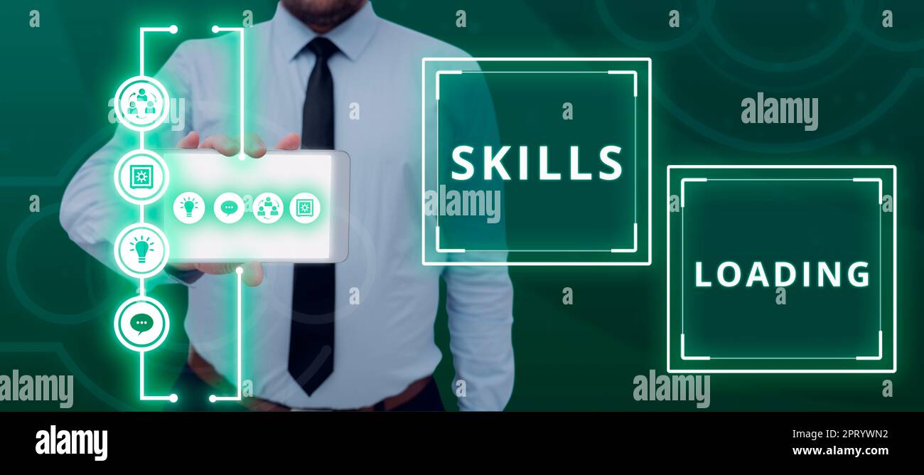 Handwriting text Skills Loading, Business idea points out the degree of ... Handwriting text Skills Loading, Business idea points out the degree of ...