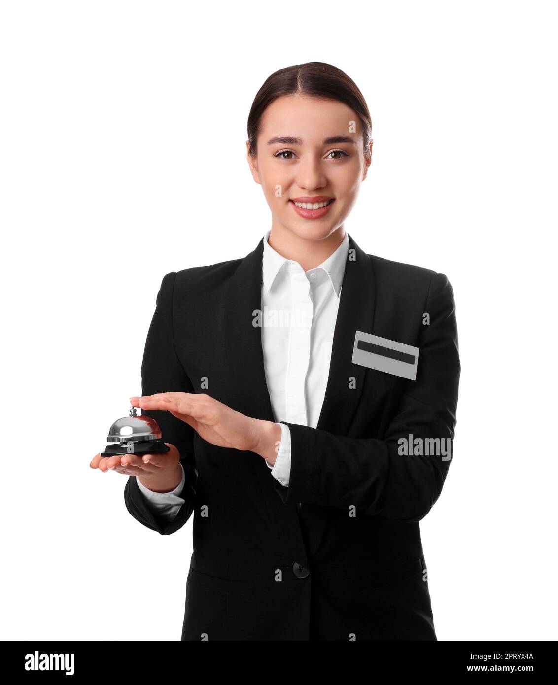 Female receptionist in formal uniform hi-res stock photography and ...