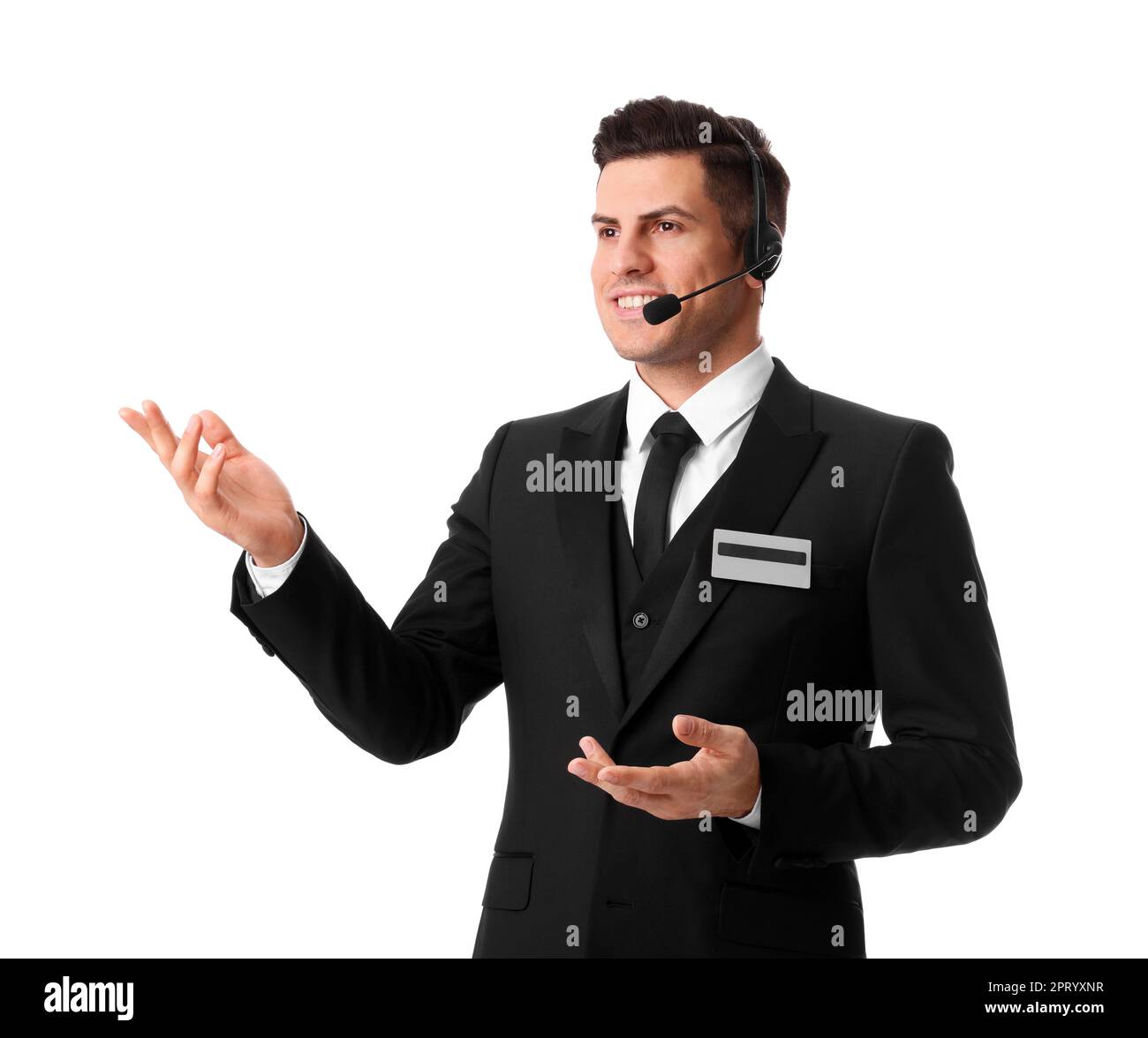 Hotel receptionist headset hi-res stock photography and images - Alamy