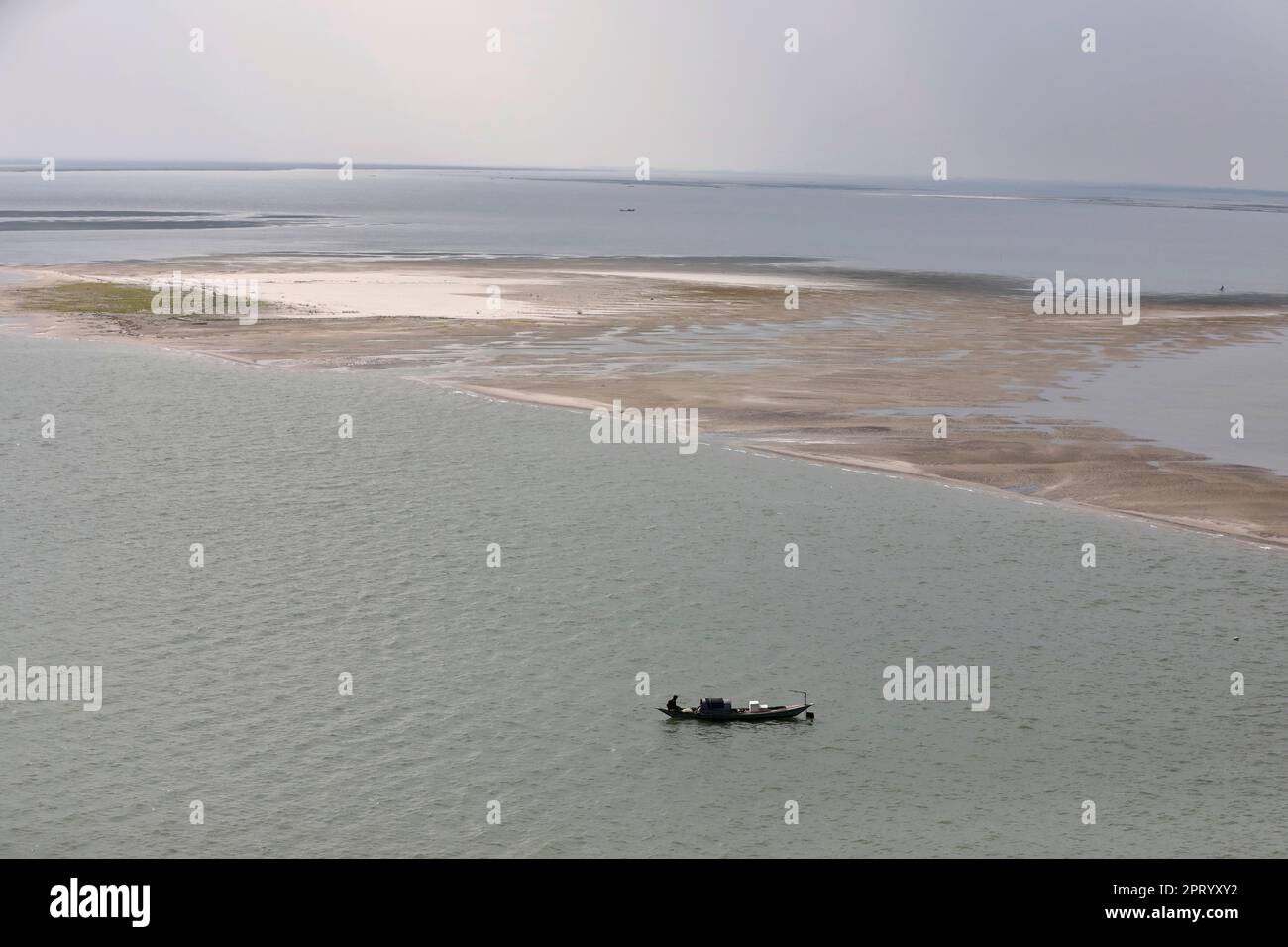 Munshiganj, Bangladesh - April 04, 2023: The dry season has dried up ...