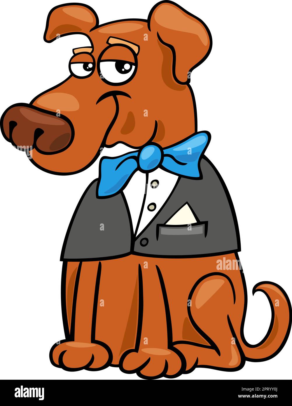 cartoon funny elegant dog comic animal character Stock Vector Image ...