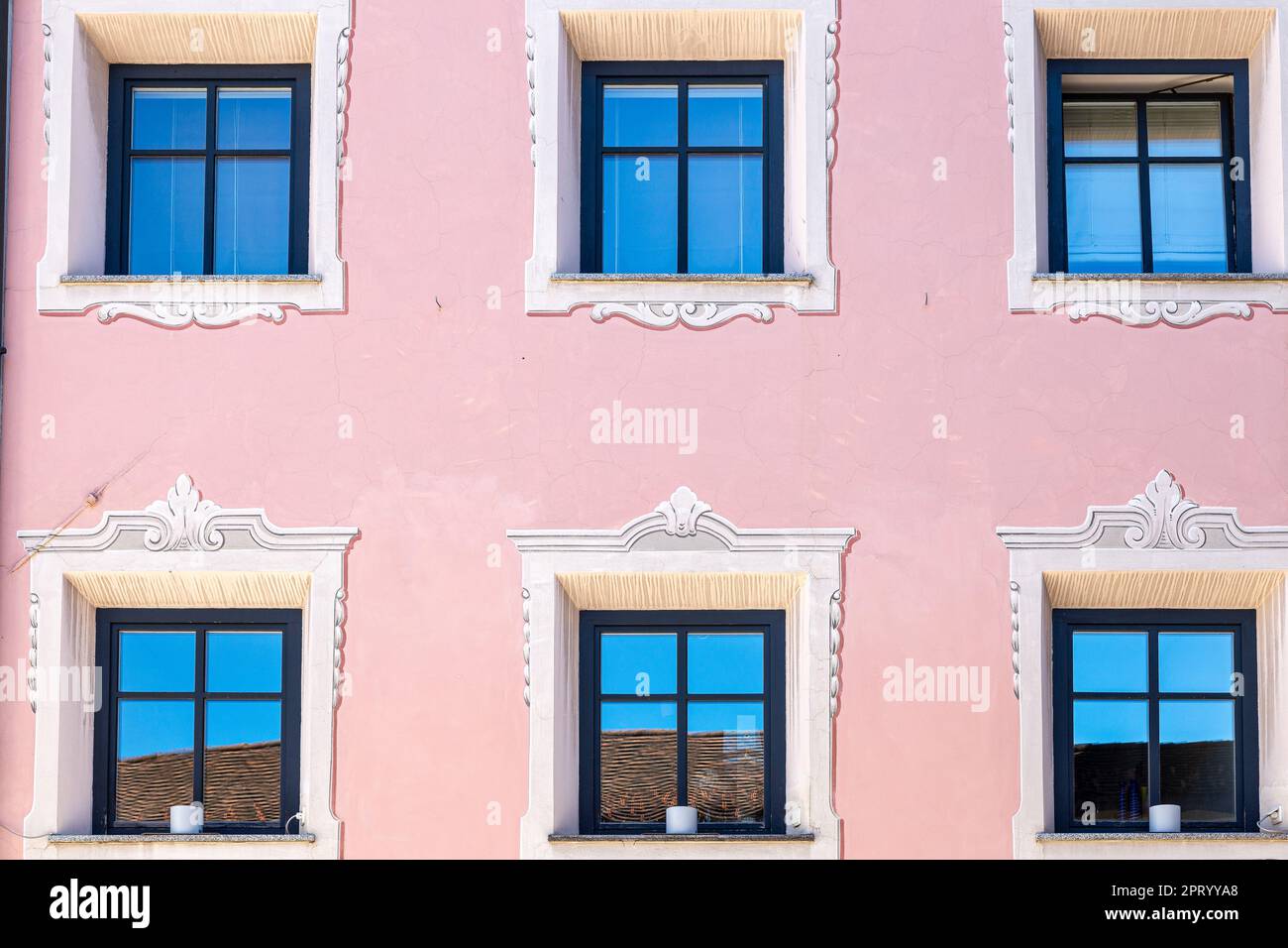windows in the facades of beautiful houses Stock Photo - Alamy