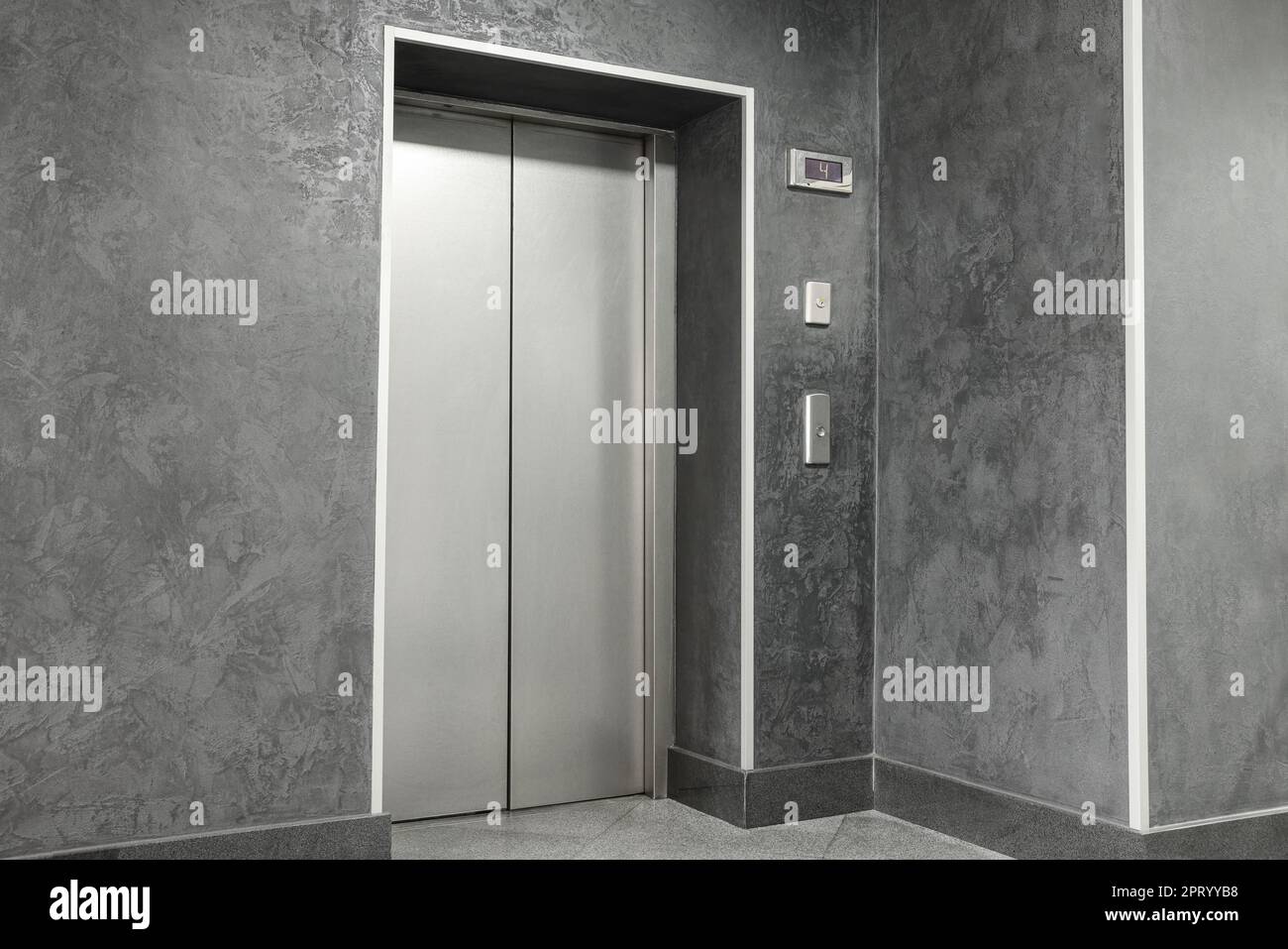 Closed stylish elevator door hi-res stock photography and images - Alamy