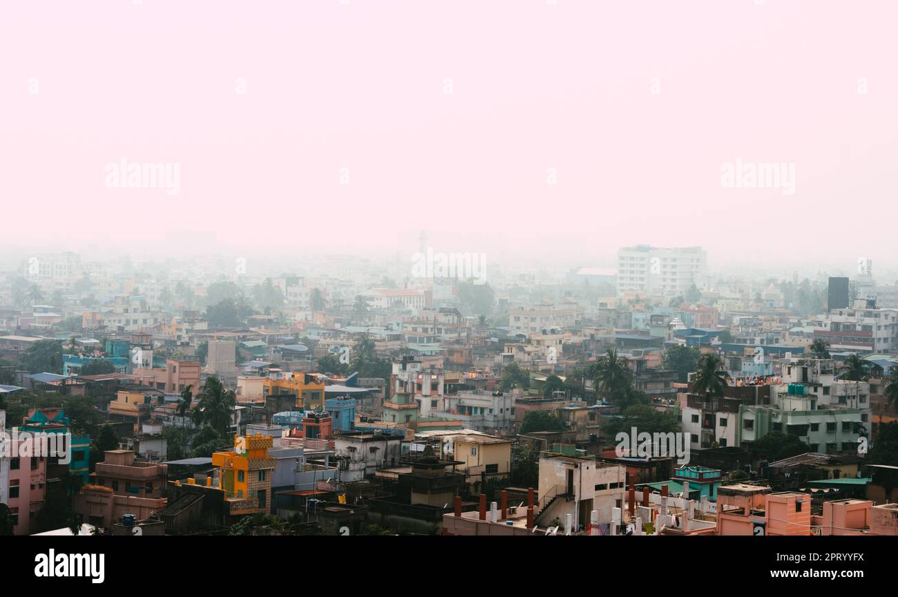 Kolkata City of Joy Skyline View. Landscape Scenery Urban India ...