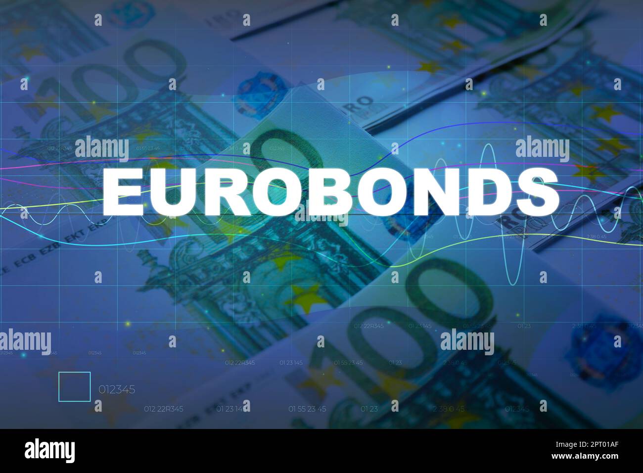 Concept of eurobonds. Many banknotes as background, closeup Stock Photo ...
