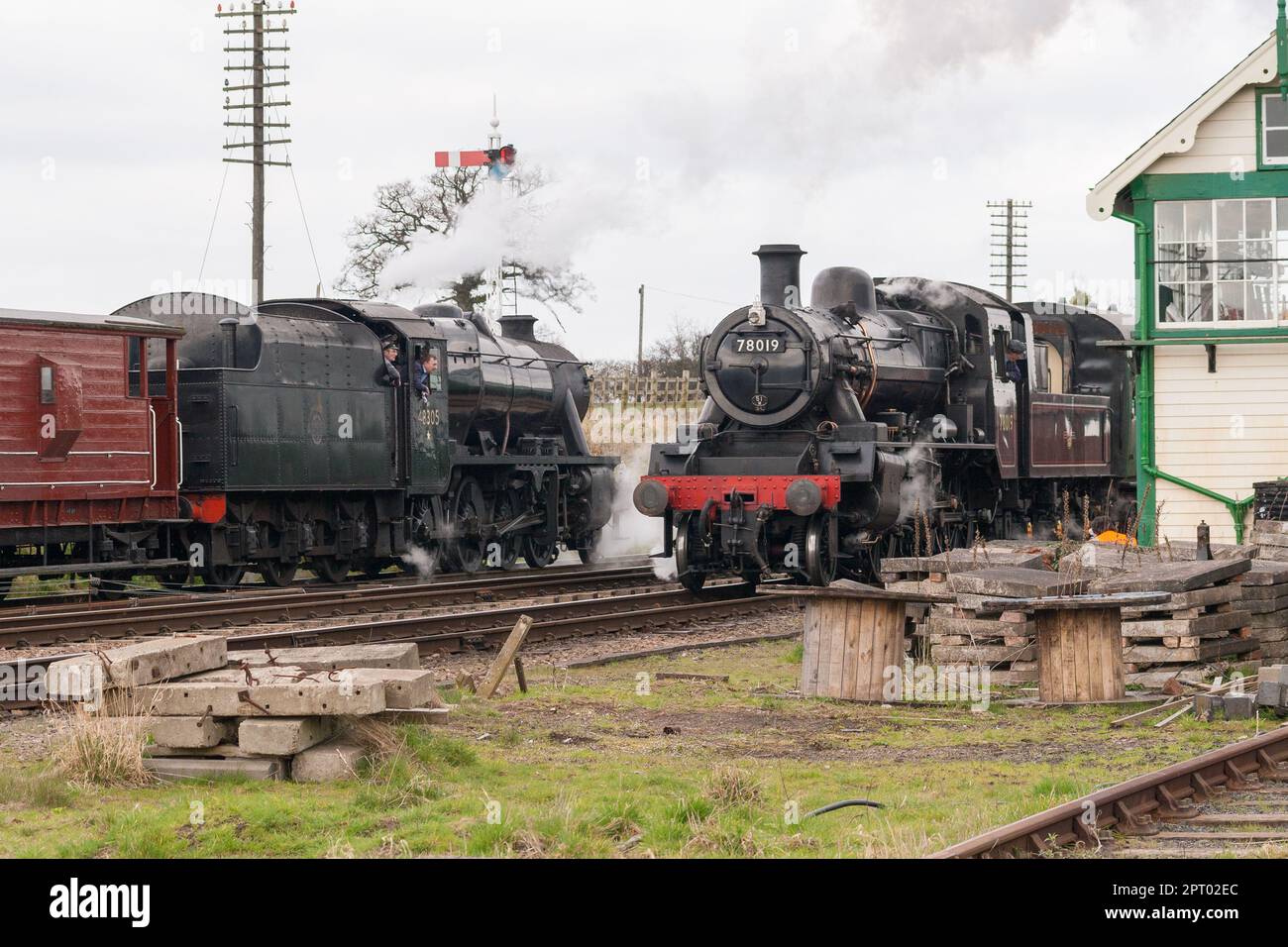 A steam locomotive on the Great Central Railway Stock Photo - Alamy