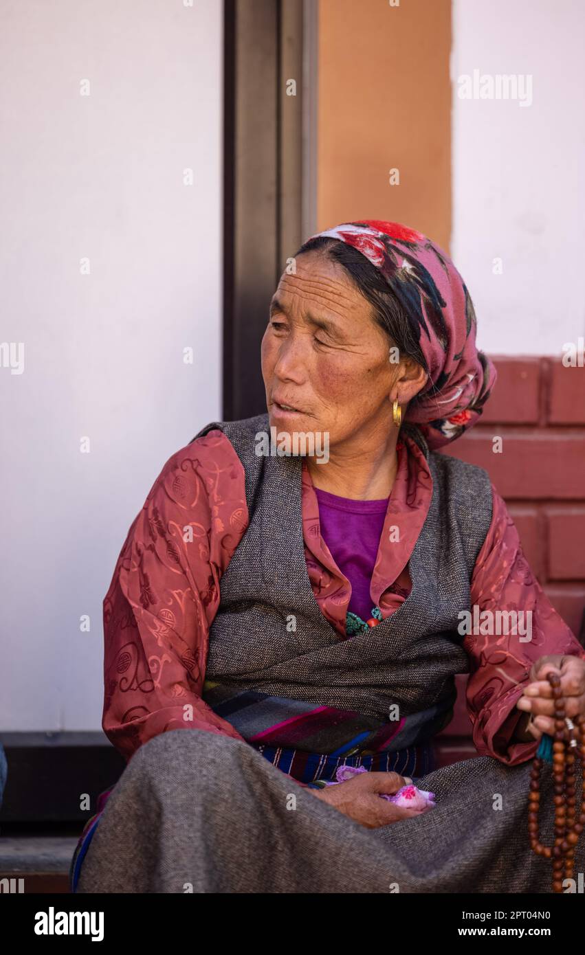 Sarnath, Uttar Pradesh, India - November 2022: Portrait of an people ...