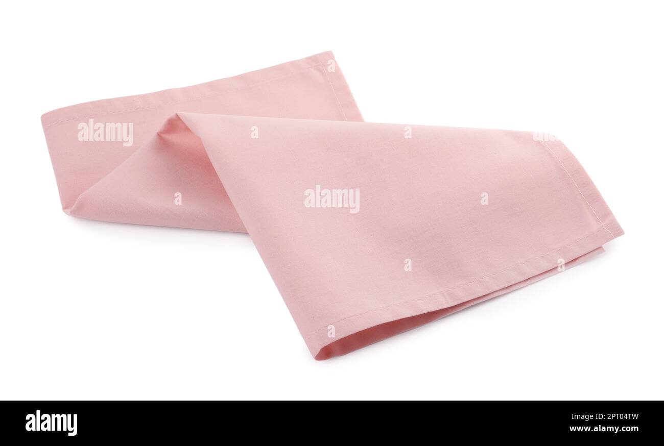Fabric napkin for table setting on white background Stock Photo - Alamy