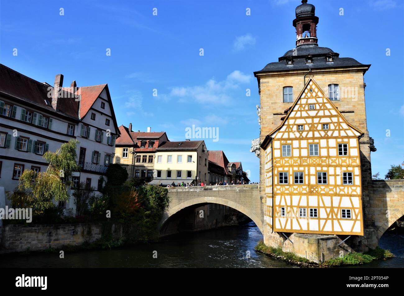 Scenic summer view of the Old Town architecture with City Hall building ...