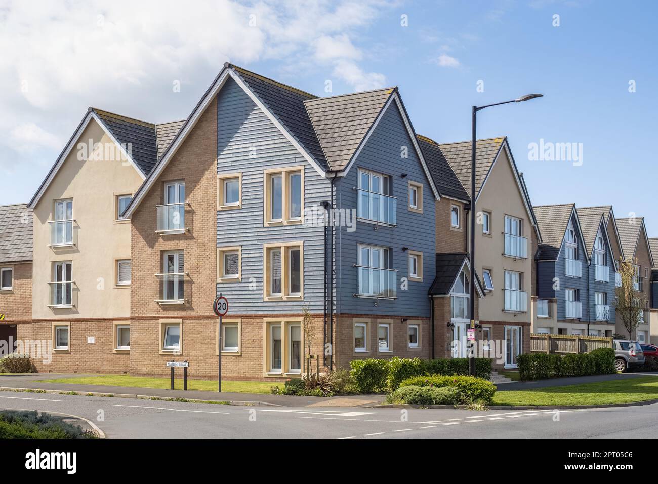 25.04.2023 Lancaster, Lancashire, UK. New build residential houses on ...