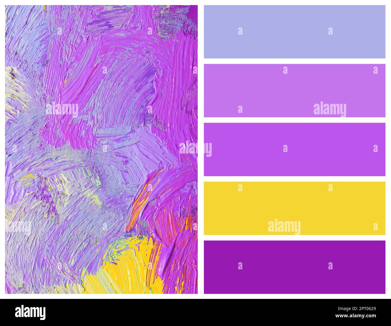 Color palette appropriate to photo of colorful acrylic paints as ...