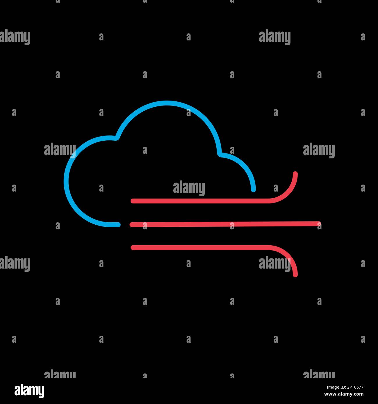Cloudy and wind vector icon. Weather sign Stock Vector Image & Art - Alamy