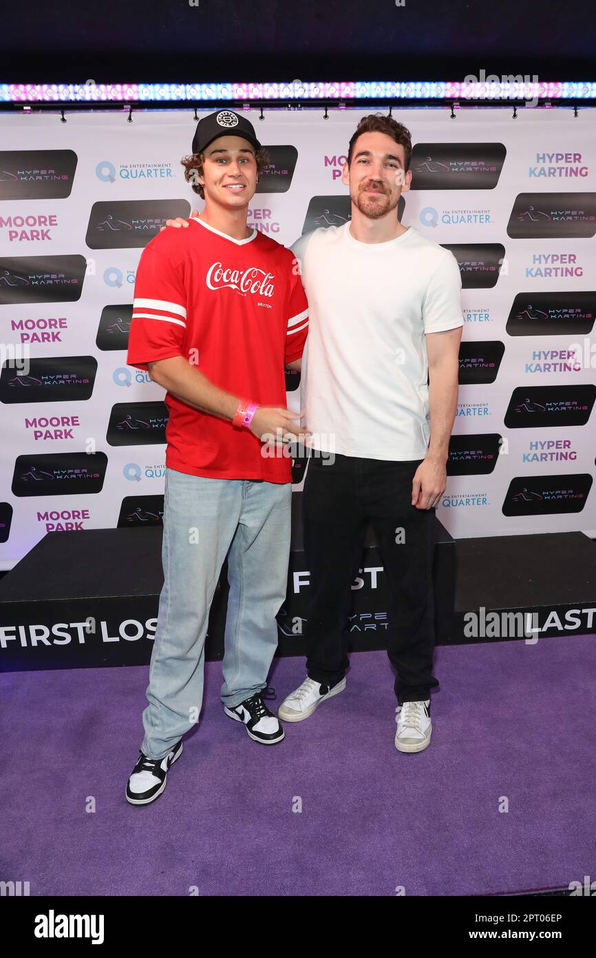April 27, 2023: MATT EVANS and LUKE VAN OS attends the Hyper Karting ...