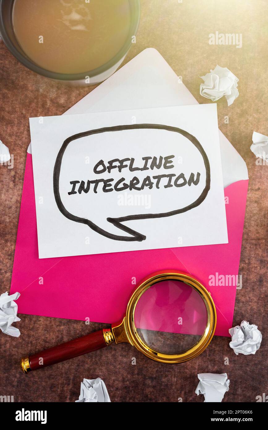 Text caption presenting Offline Integration, Business overview First ... Text caption presenting Offline Integration, Business overview First ...