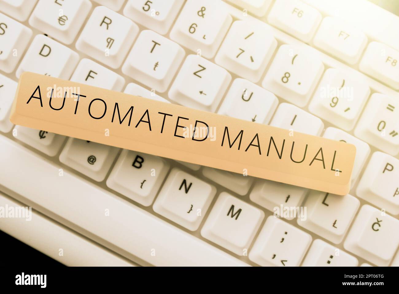 Hand writing sign Automated Manualas trigger shift and it can switch ...