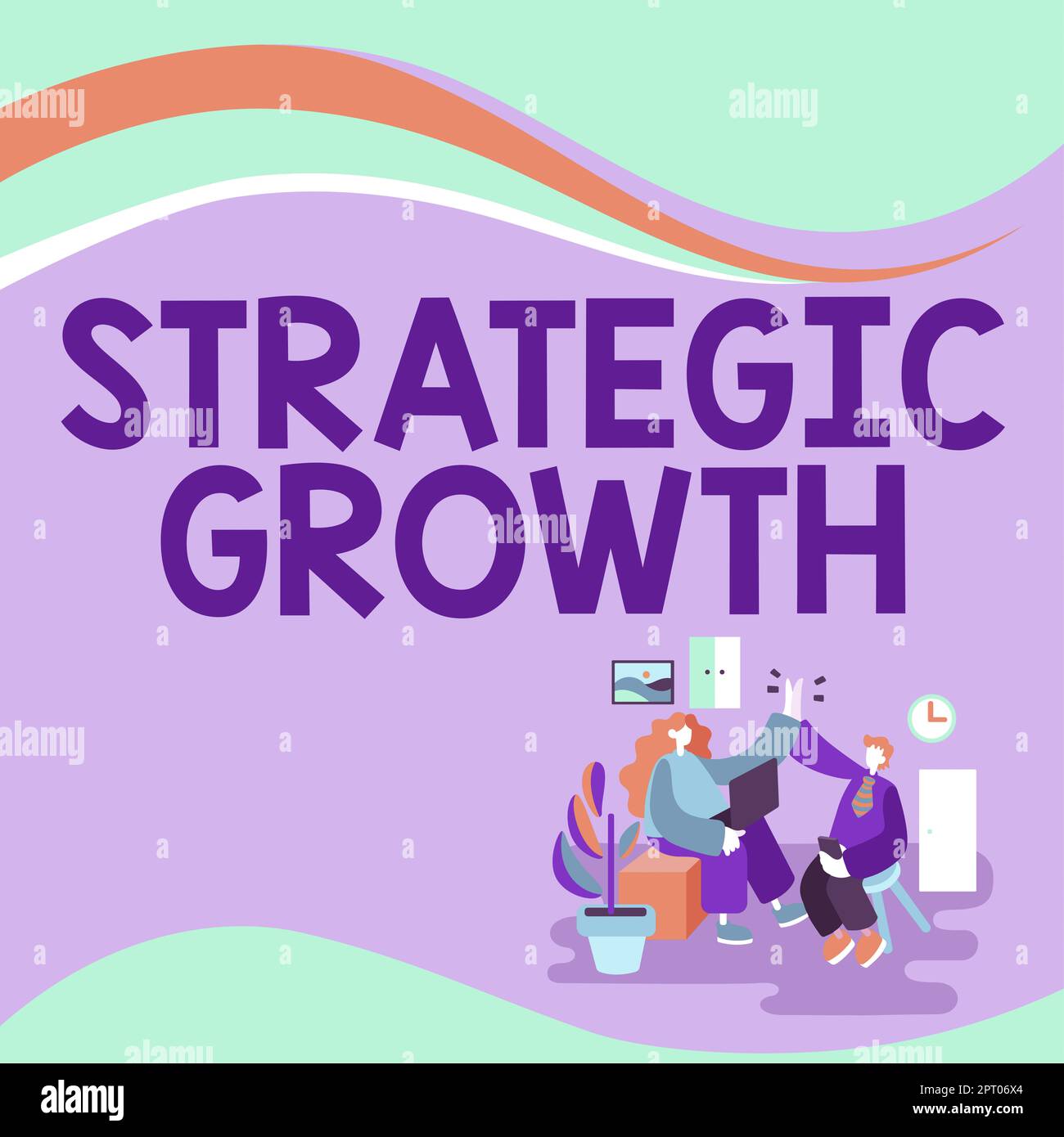 Conceptual caption Strategic Growthcreate plan or schedule to increase ...