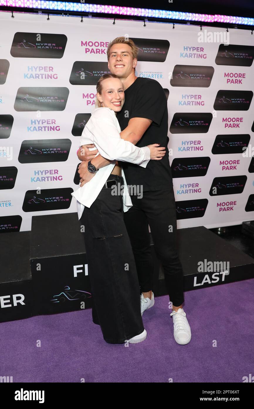 April 27, 2023: ALICIA DJUROVIC and TOM PILON attends the Hyper Karting ...