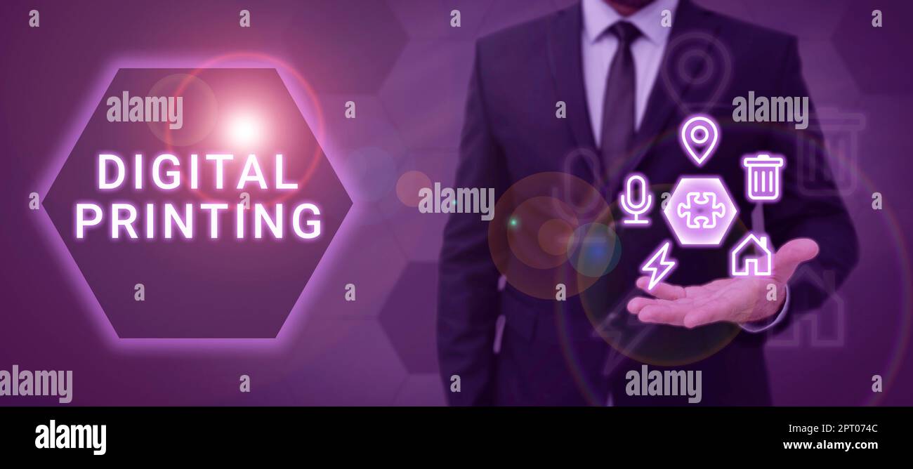 Text caption presenting Digital Printingdigital based images directly ... Text caption presenting Digital Printingdigital based images directly ...