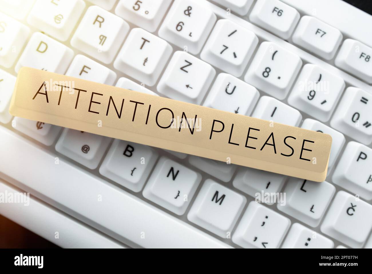 Sign displaying Attention Pleaseasking people sop doing anything and ...