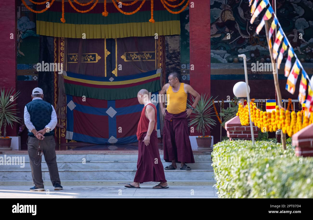 Sarnath, Uttar Pradesh, India - November 2022: Portrait of an people ...
