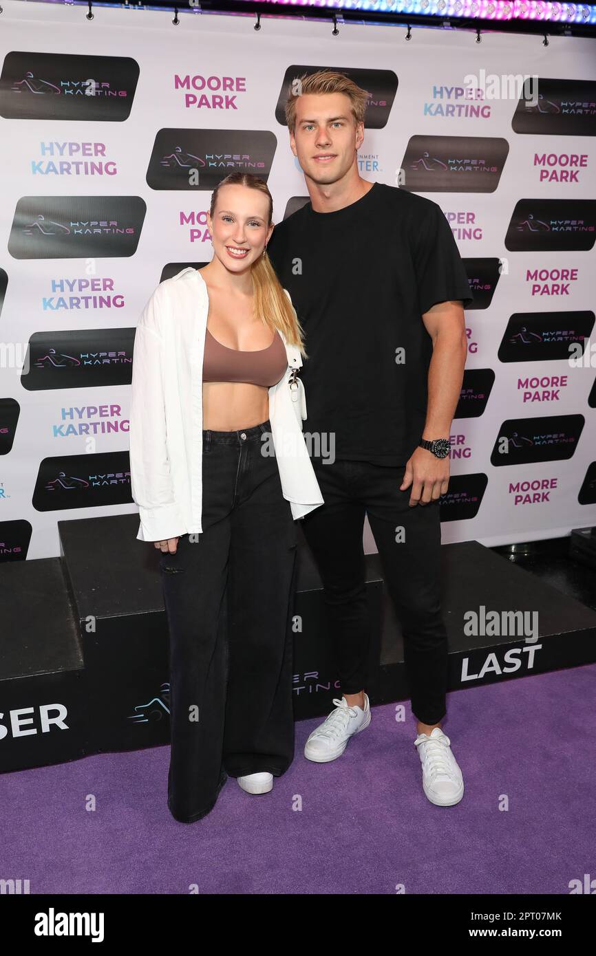April 27, 2023: ALICIA DJUROVIC and TOM PILON attends the Hyper Karting ...