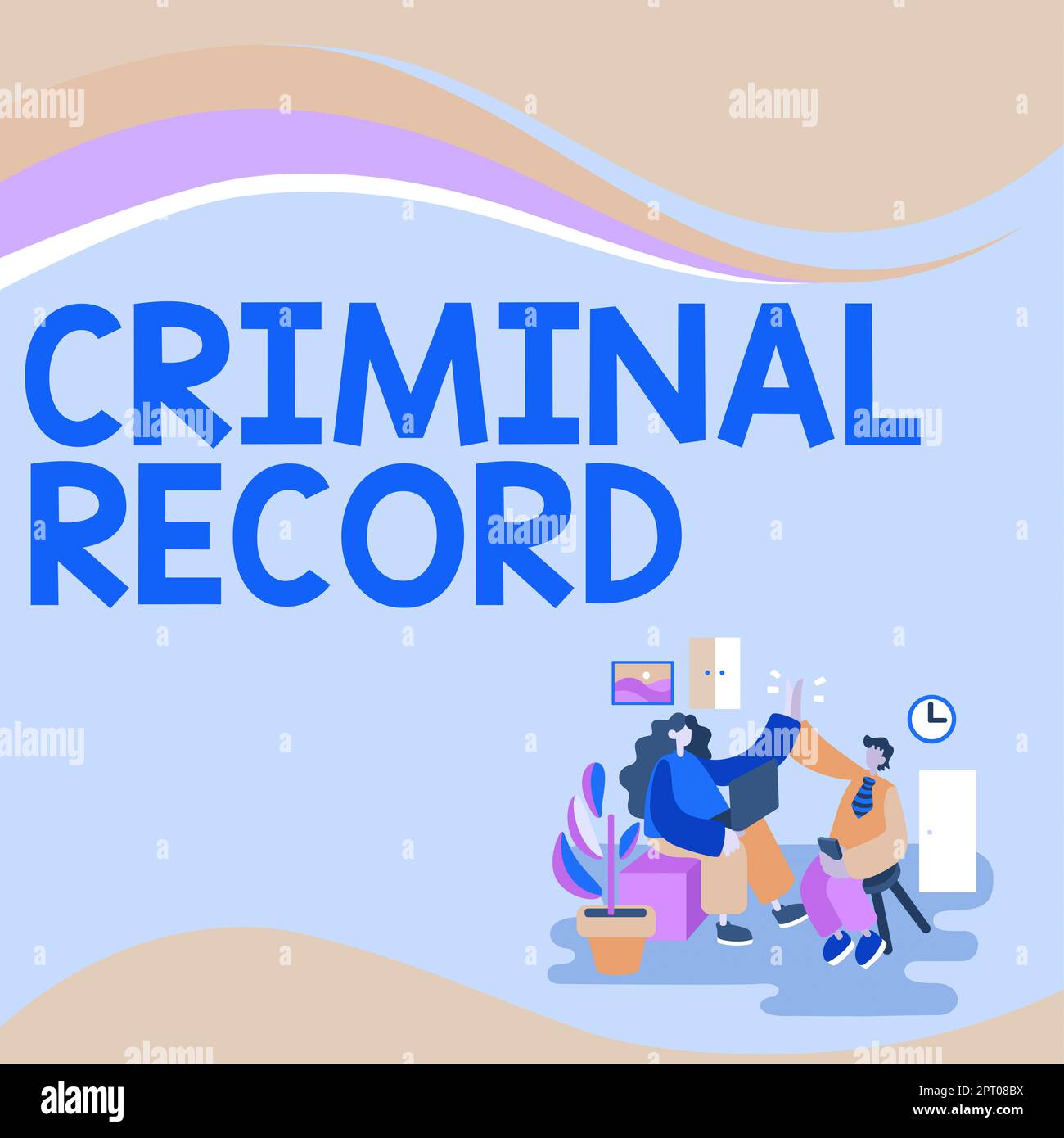 Text sign showing Criminal Recordprofile of a person criminal history ...