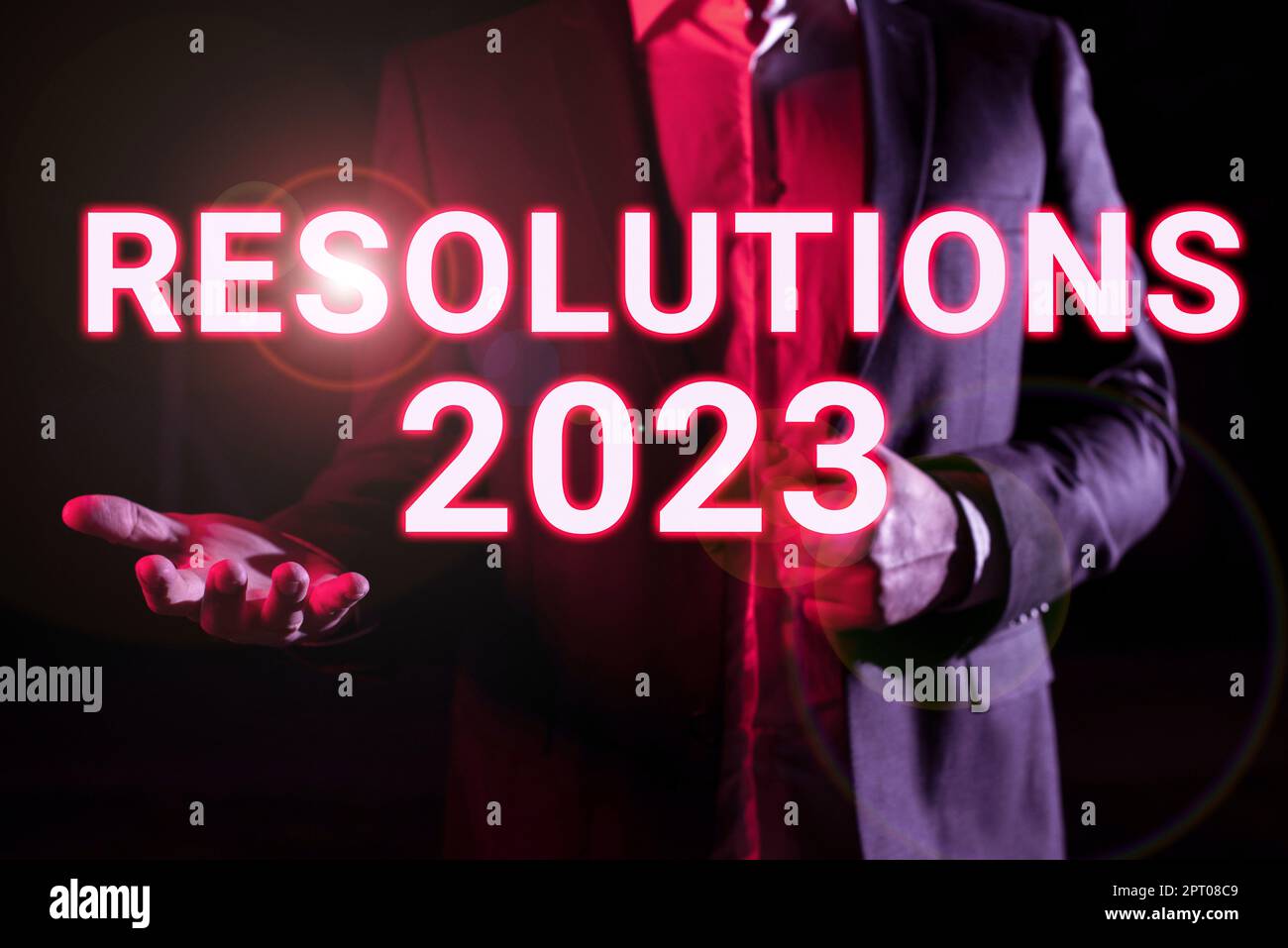 Text caption presenting Resolutions 2023list of things wishes to be ...