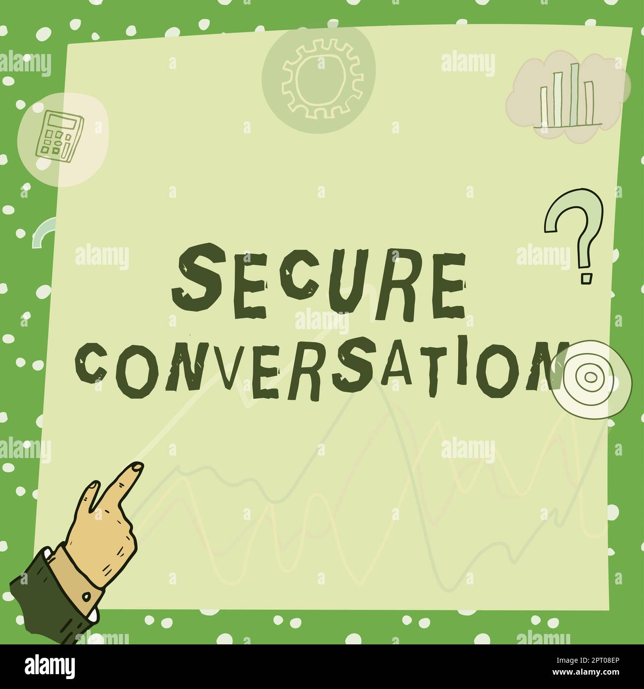 Text caption presenting Secure Conversation, Business overview Secured Encrypted Communication ...